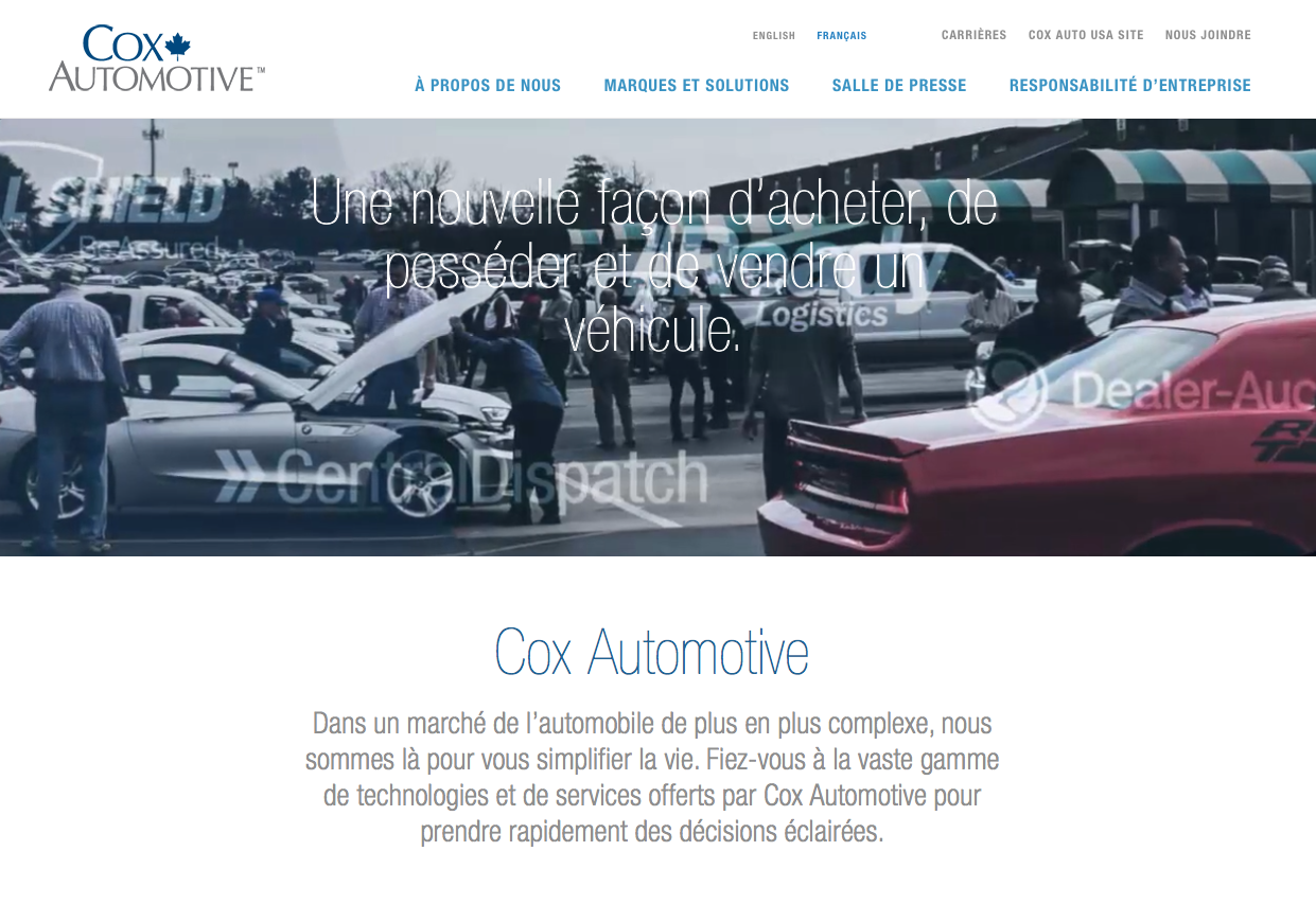Cox Automotive dévoile son nouveau site Web canadien - AutoMédia